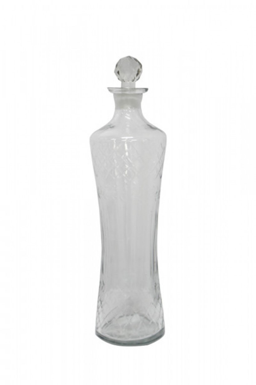 Garrafa Decanter de Vidro com Tampa 40X10CM